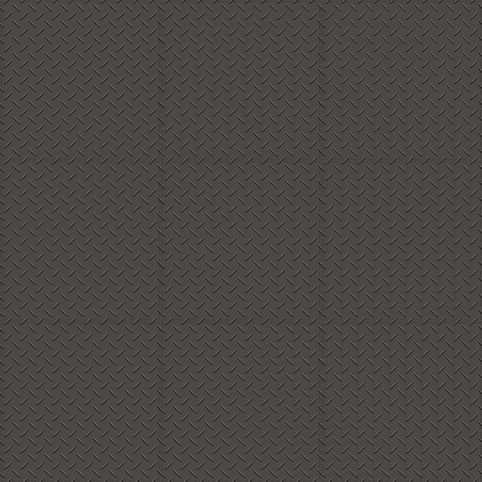 Dark Gray Diamond Plate Tile Case – Perfection Floor Tile