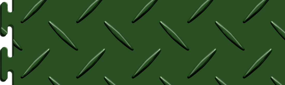 Green Diamond Plate Tile Sample – Perfection Floor Tile