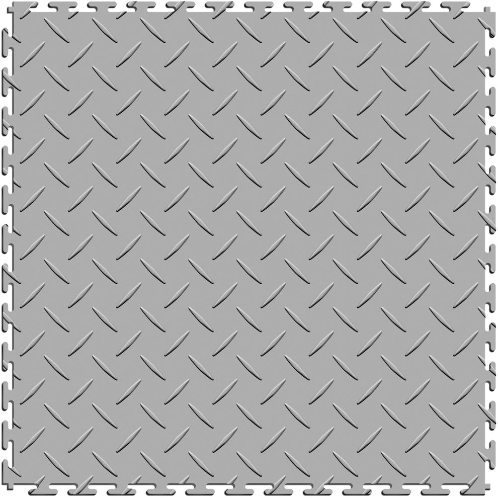 Light Gray Diamond Plate Tile Case – Perfection Floor Tile